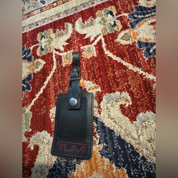 Tumi | Bags | Tumi Luggage Tag Black Leather | Poshmark